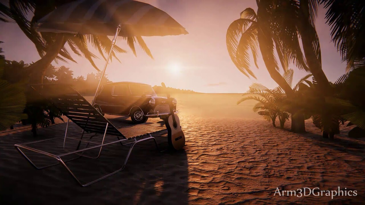 ArtStation - Unity Beach Scene Sunset