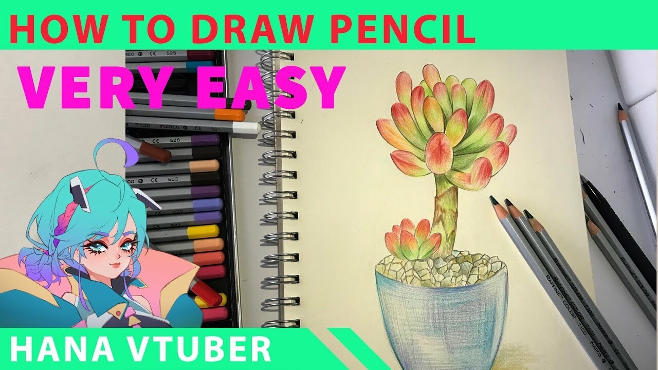 ArtStation - 【Hana VTuber】 / Daily Drawing #001/ VRCHAT / Drawing Succulent