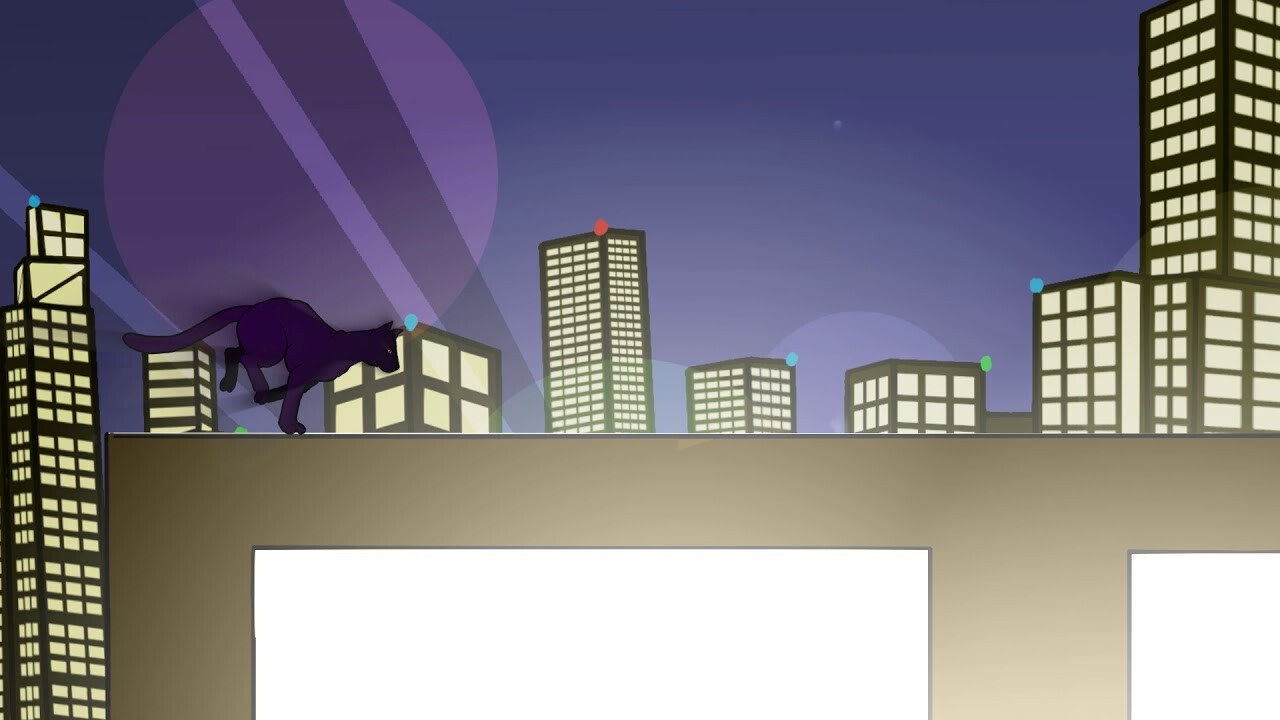 ArtStation - Cat Over Roof Animation