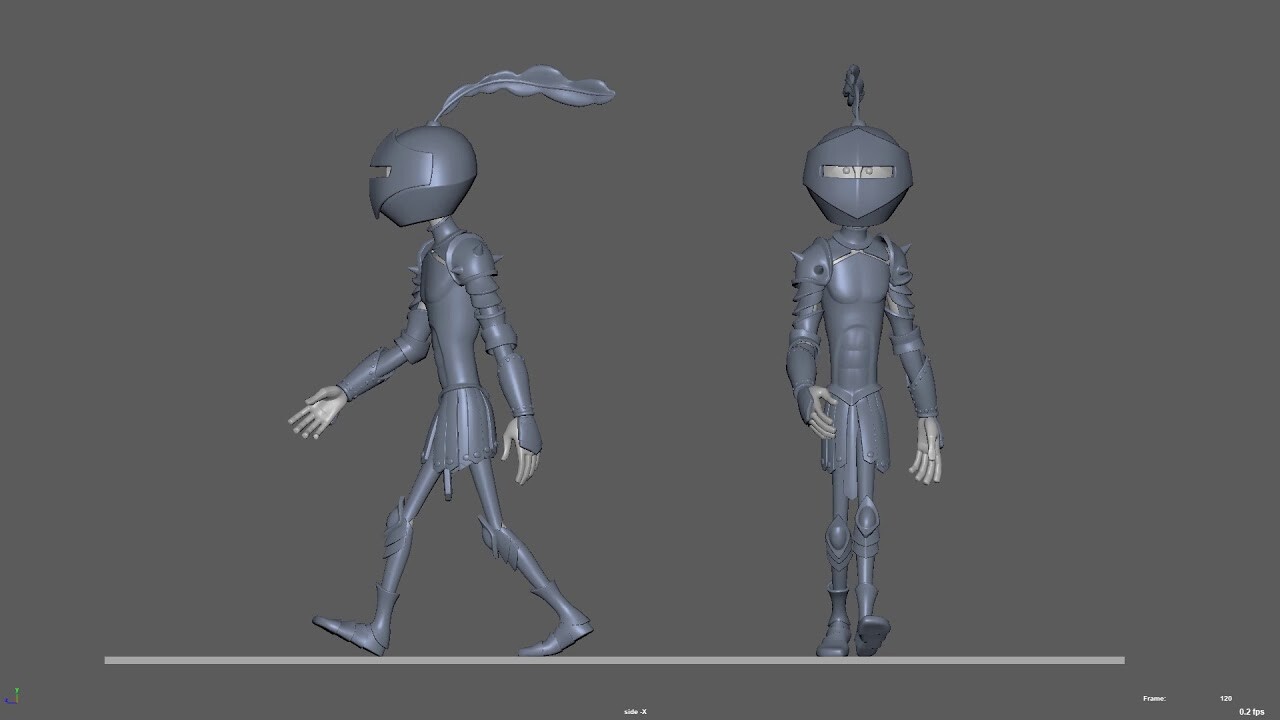 ArtStation - Knight walk animation