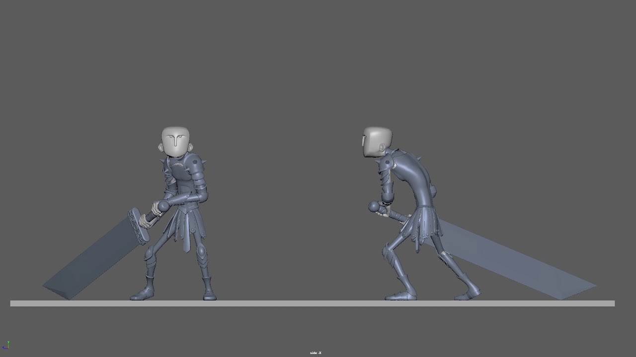 ArtStation - Knight idle animation