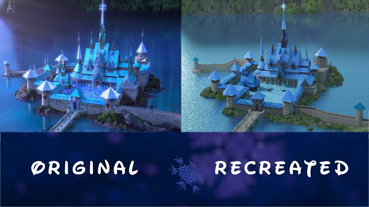 ArtStation - 3d Shot Recreation from a celebrated movie "Frozen"