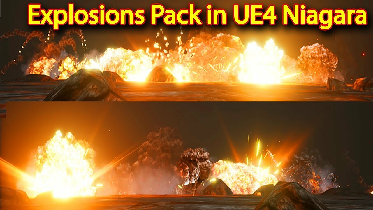 ArtStation - Explosions Package in Unreal Engine Niagara Particle System