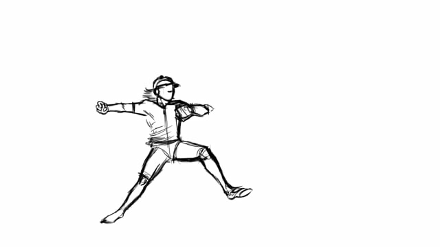 ArtStation - Test Animation Pitcher basseball 2D