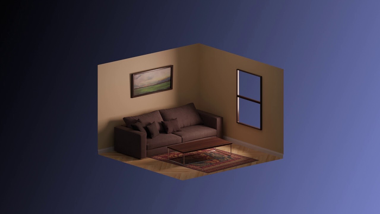 ArtStation - Isometric Living Room