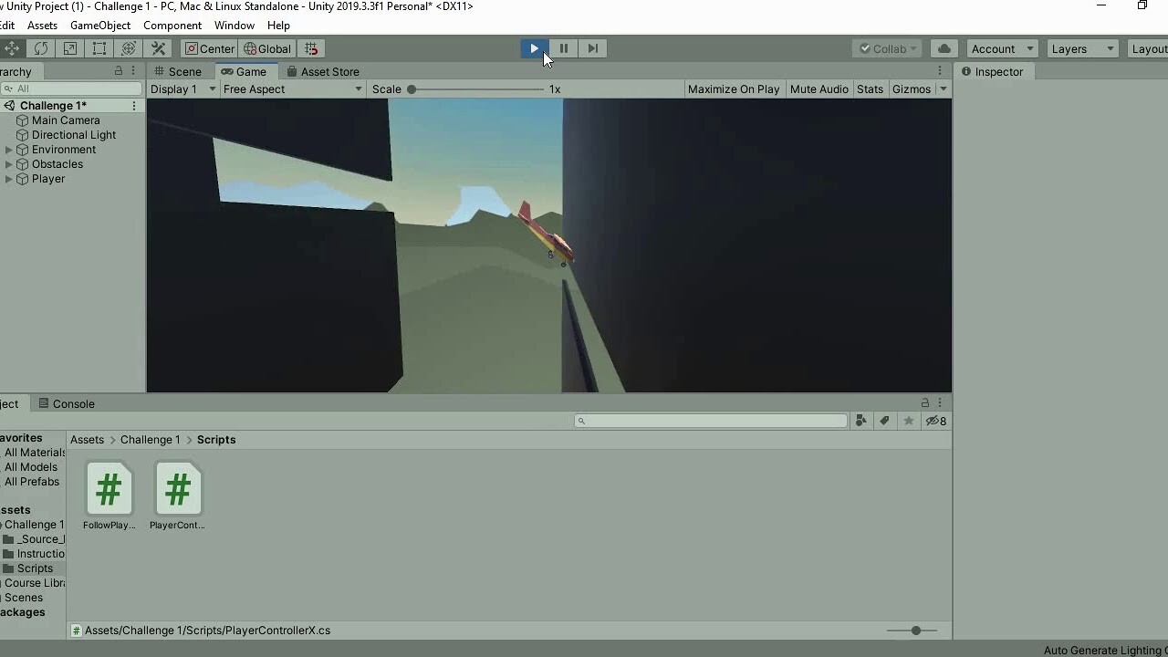 ArtStation - Challenge from Unity Programing a plane with Code