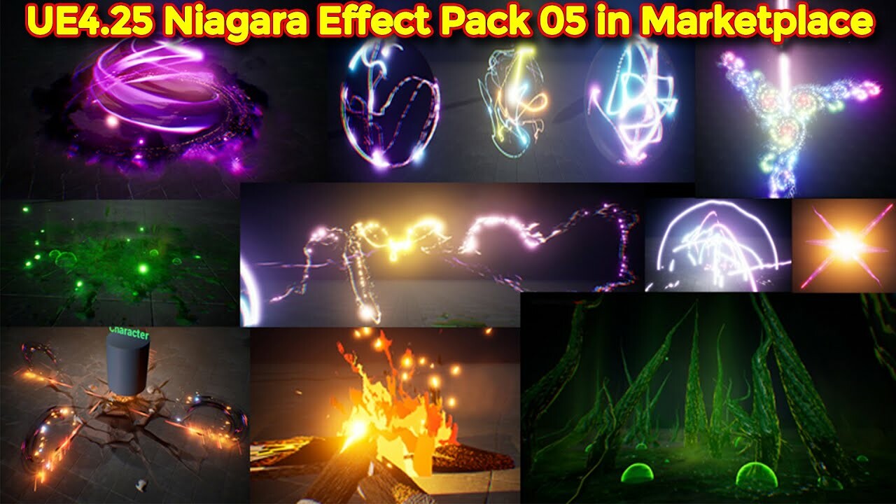 ArtStation - UE4.25 Niagara Effects Pack 05 in Martketplace