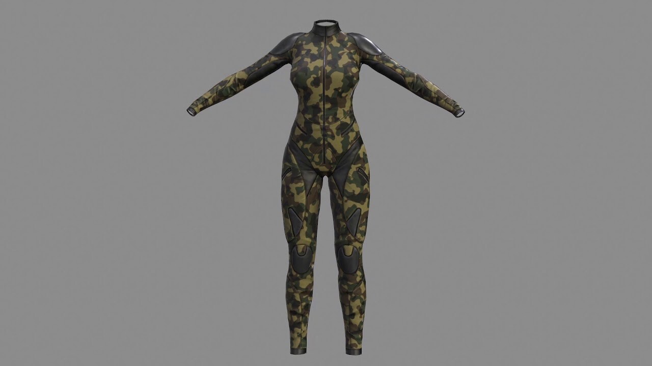 ArtStation - FVX400 Women's Jumpsuit Camo