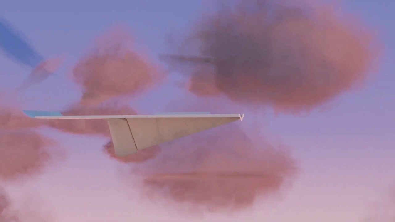 ArtStation - Paper plane animation in Blender 2.82a