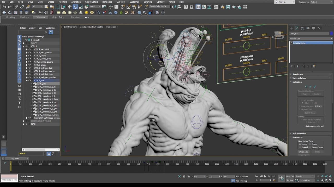 ArtStation - splithead rig