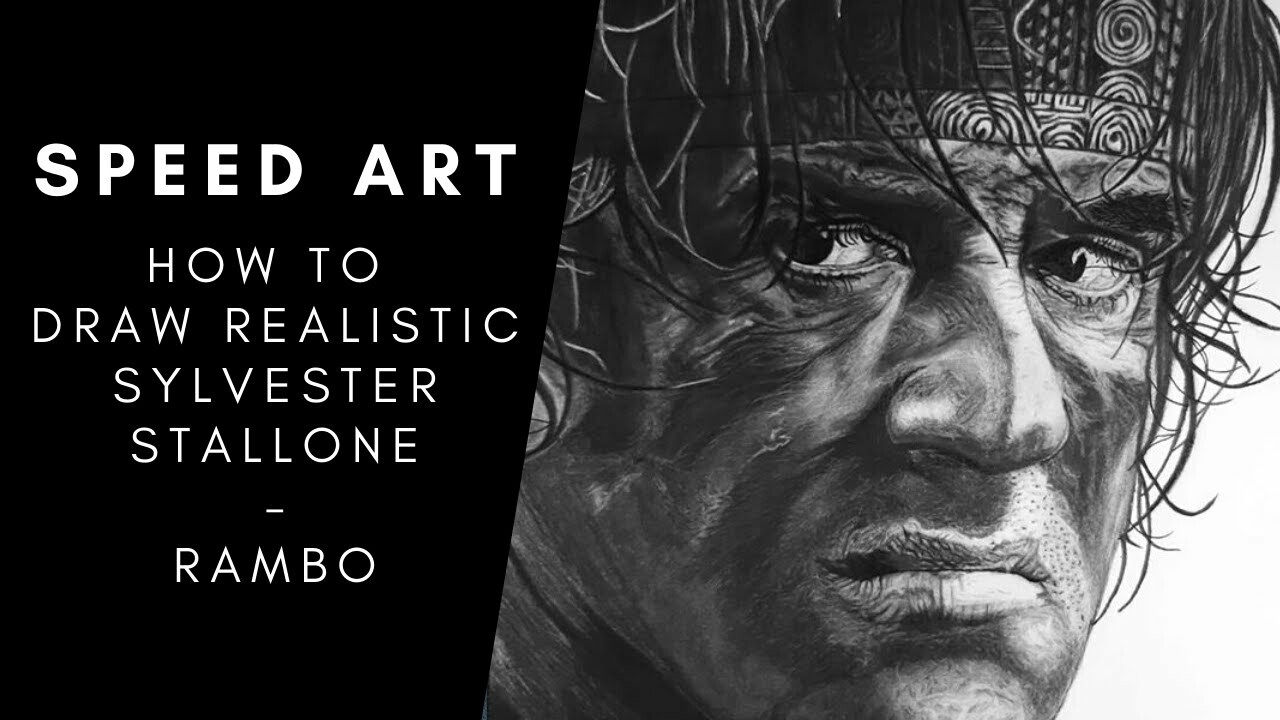 ArtStation - How to Draw Sylvester Stallone - Rambo realistic Pencil ...