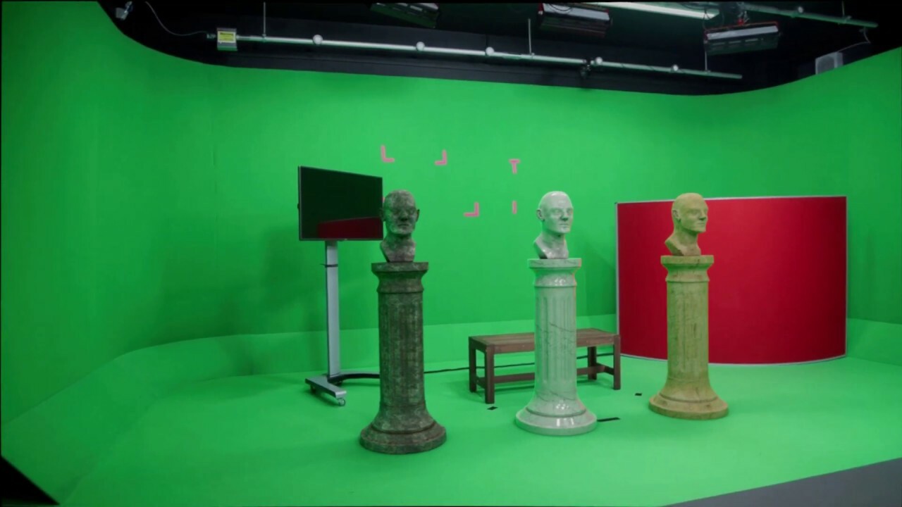 Alex Charilaou - 3D Composited Heads on Pillars