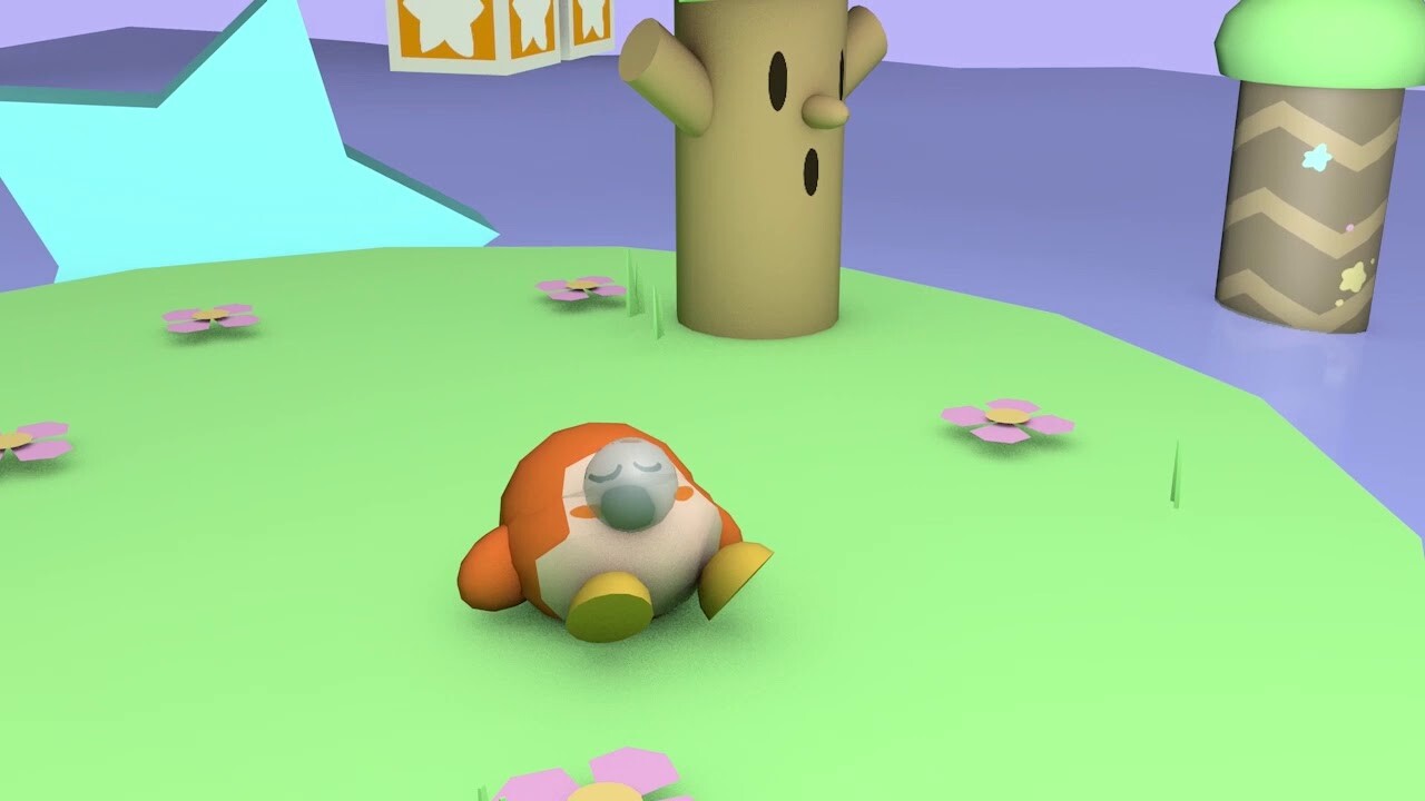 ArtStation - Kirby Low poly animation (cinema 4d)