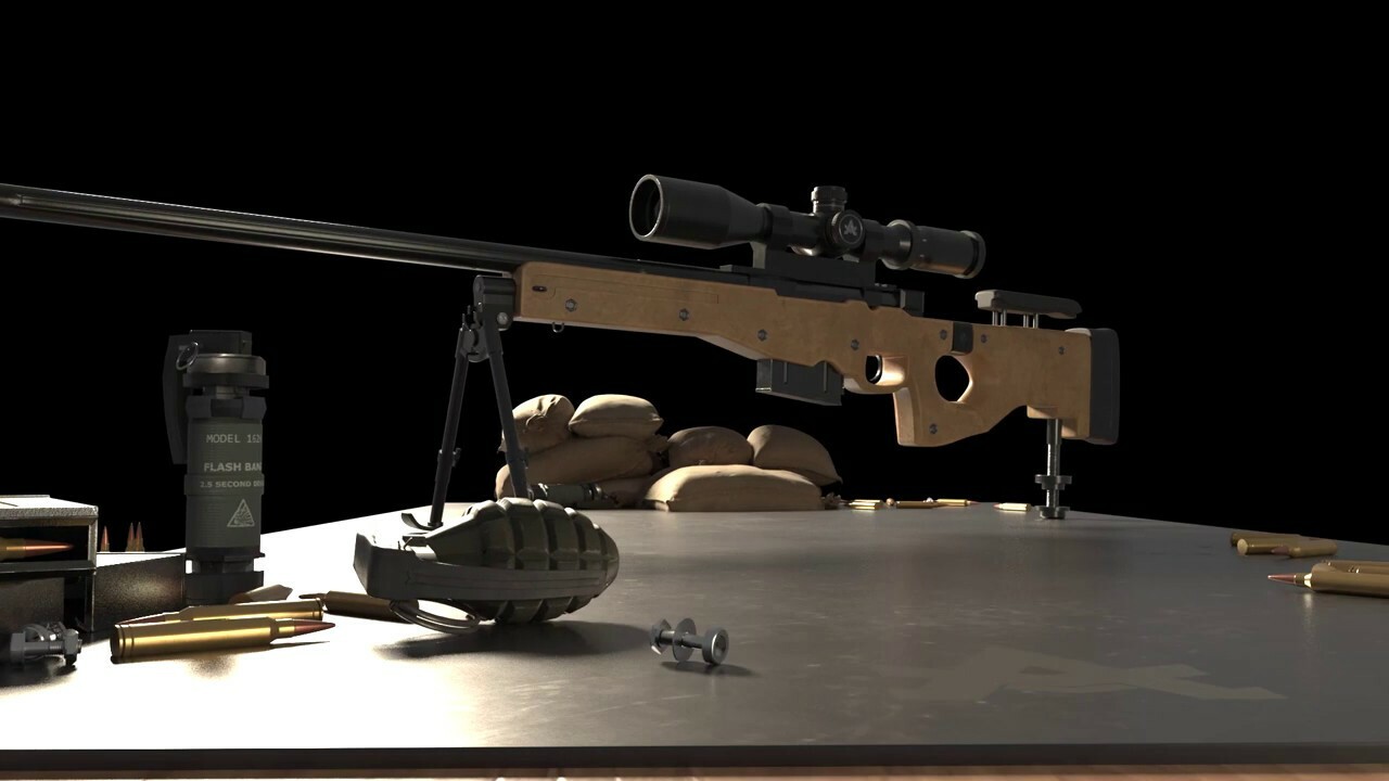 ArtStation - AWM Sniper Animation , Adam Thompson