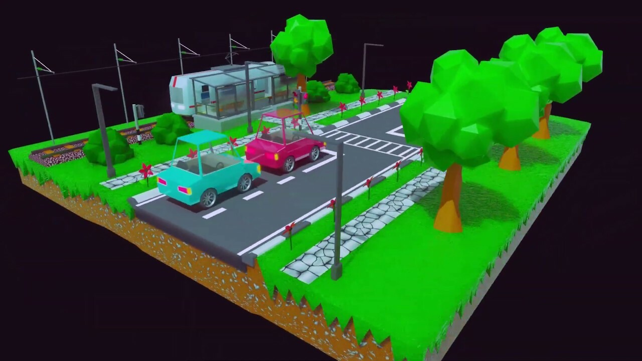 ArtStation - Simple Low Poly Street