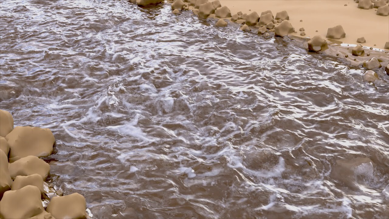 ArtStation - Houdini Mountain River Creation Process