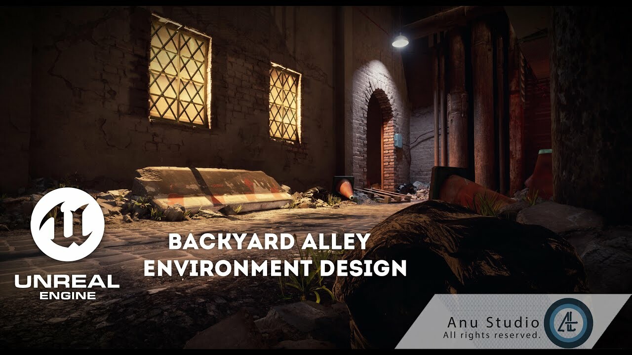 ArtStation - Backyard Alley - 3D Environment Design (Unreal Engine)