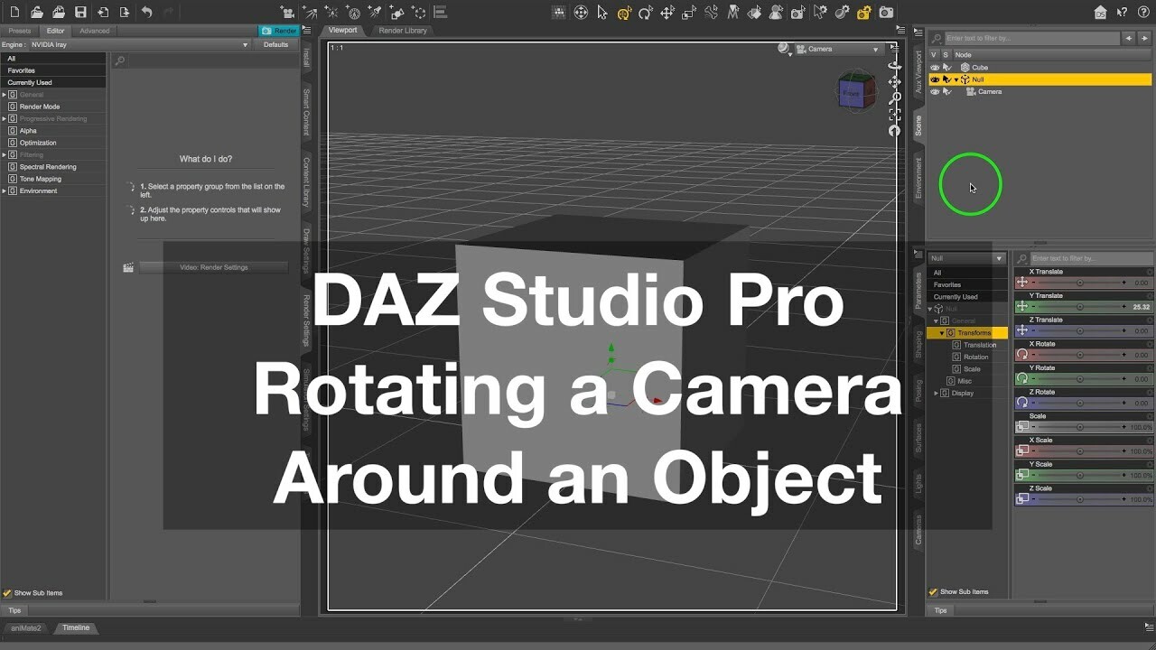 ArtStation - Rotating a Camera Around an Object (DAZ Snippet Tutorial)