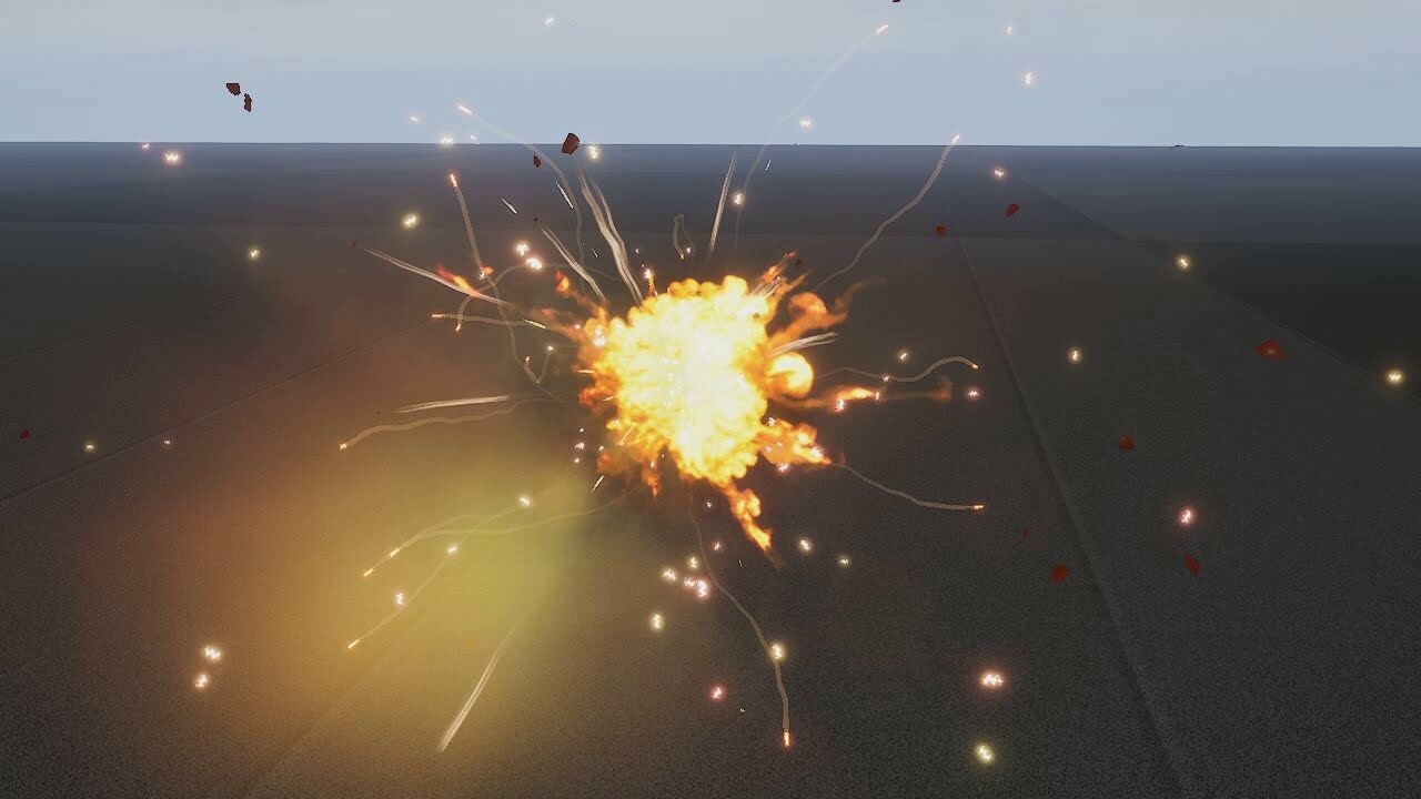 ArtStation - EmberGen explosion shrapnel mine in UE4