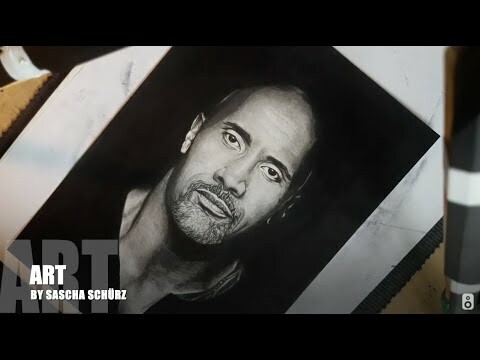 ArtStation - Drawing The Rock - Dwayne Johnson 🤩 realistic Pencil and ...