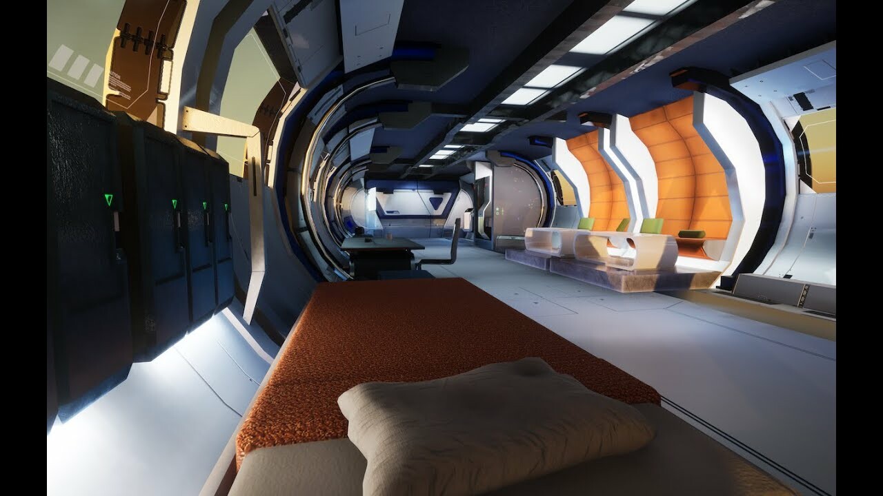 ArtStation - Portfolio 3 Week4 - Sci-fi Interior