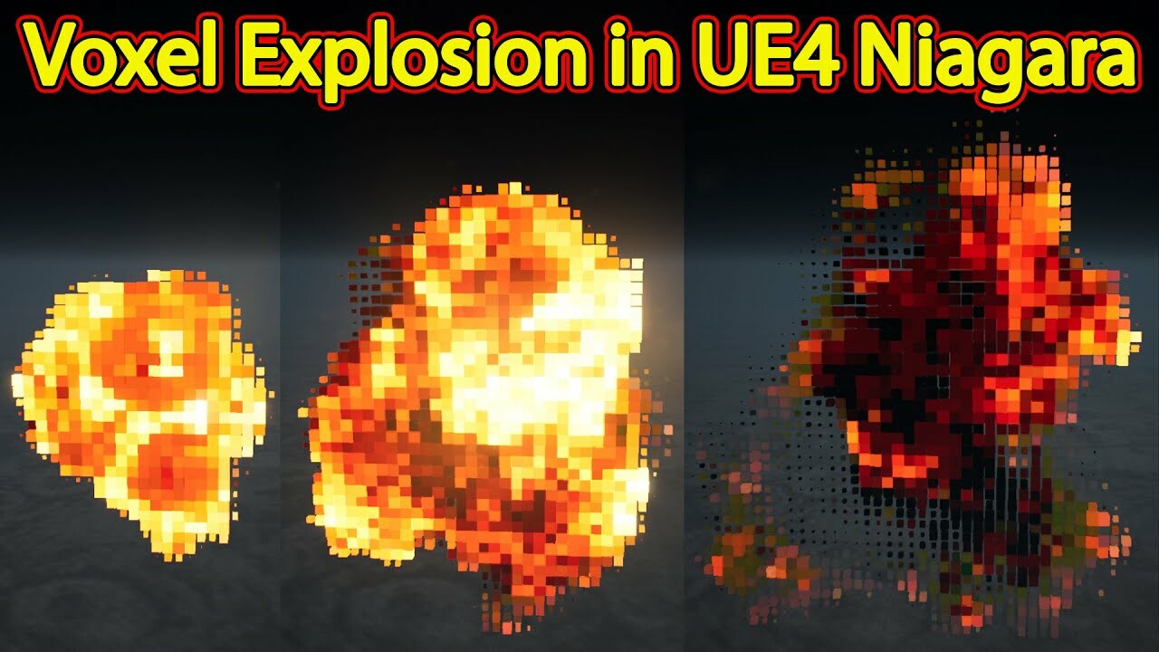 ArtStation - Voxel Explosion | Files on Patreon | Unreal Engine Niagara ...