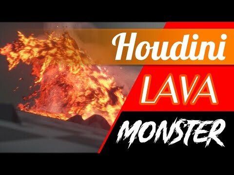 ArtStation - VFX tuto : Houdini Snake Lava Monster Project