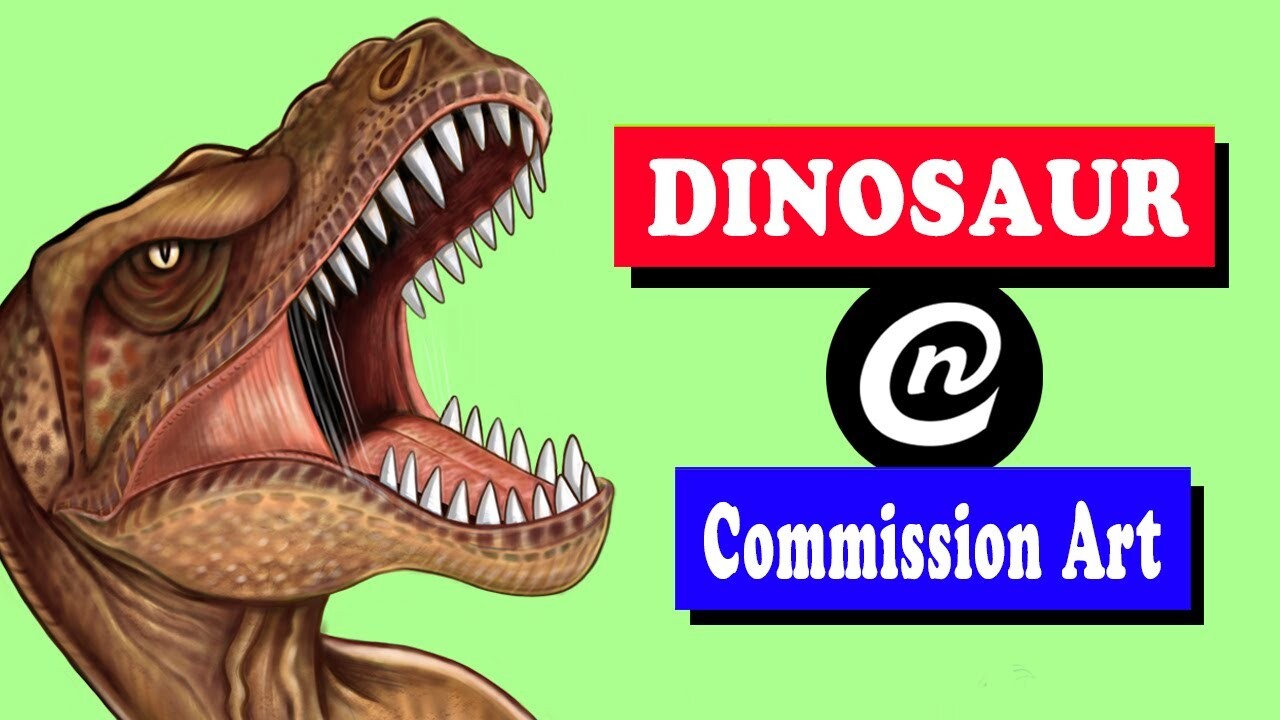 ArtStation - Drawing dinosaur procreate time lapse