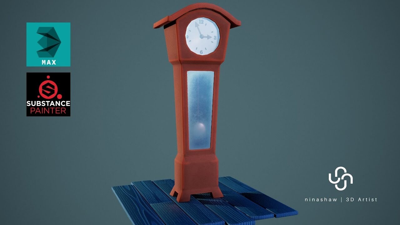 ArtStation - Stylized Pendulum Clock