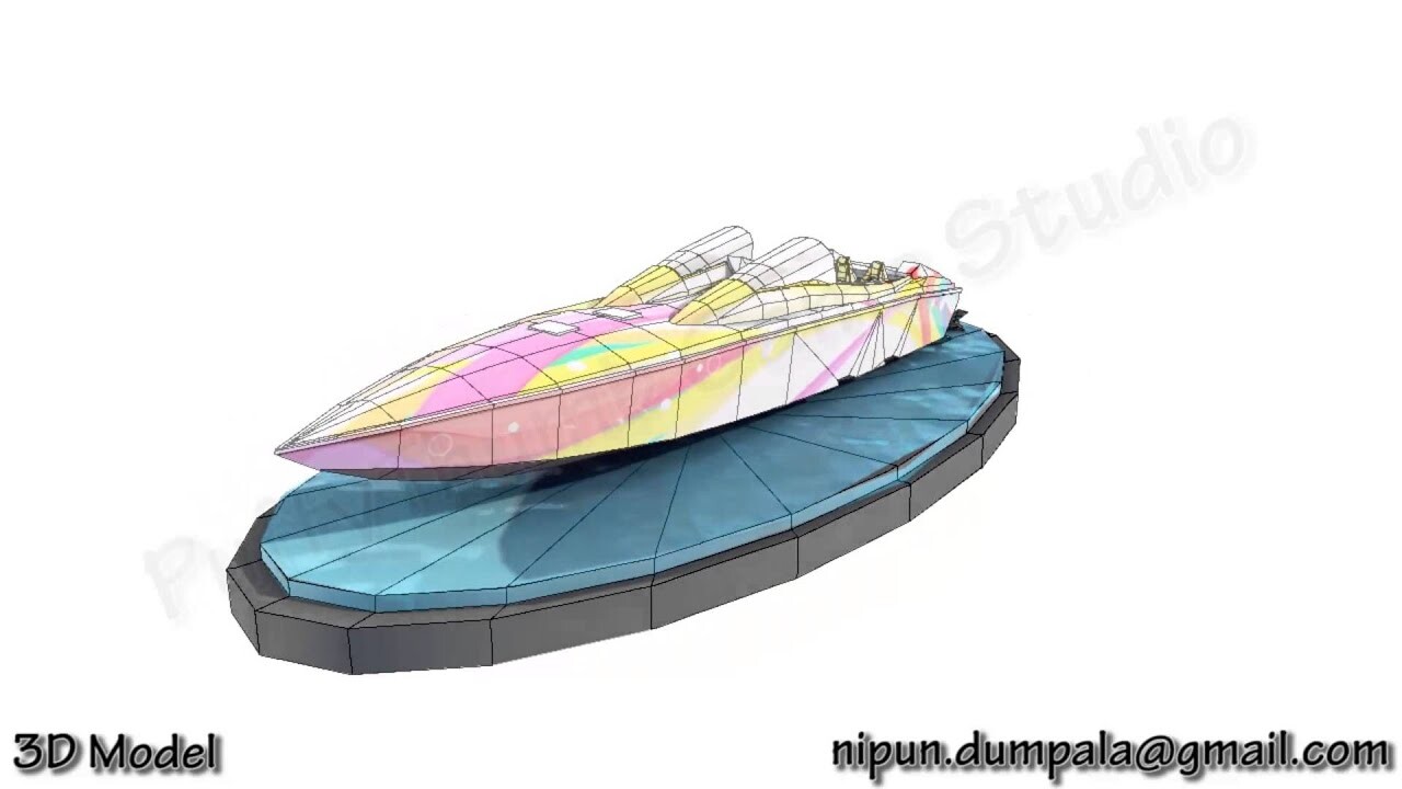 ArtStation - Speed Boat 3D Model