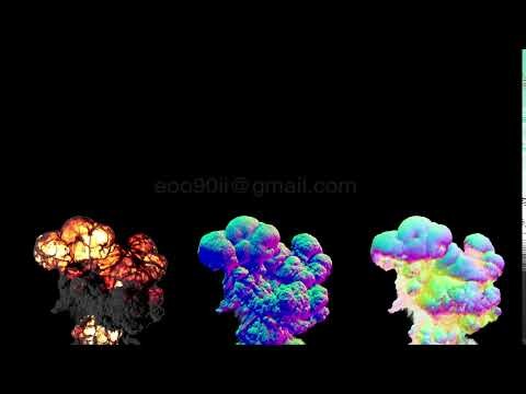 ArtStation - houdini pyro explosion(emissive,normal,velocity)