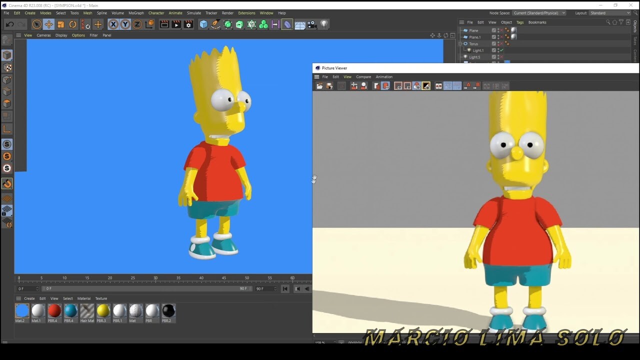ArtStation - Cinema 4d R23 bart simpson