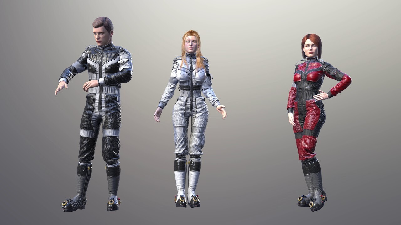 ArtStation - Imperial Space Hansa Boots and Jumpsuit for Character Creator