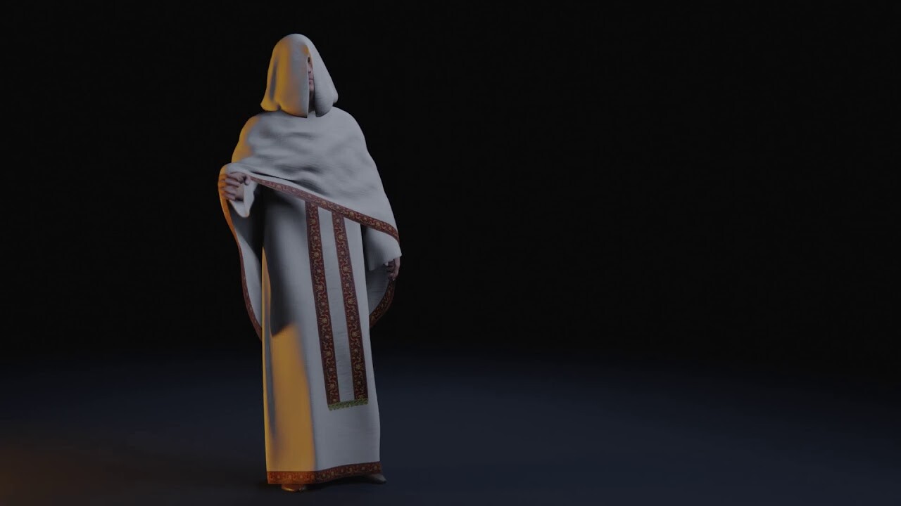 ArtStation - Priest cloth animation test