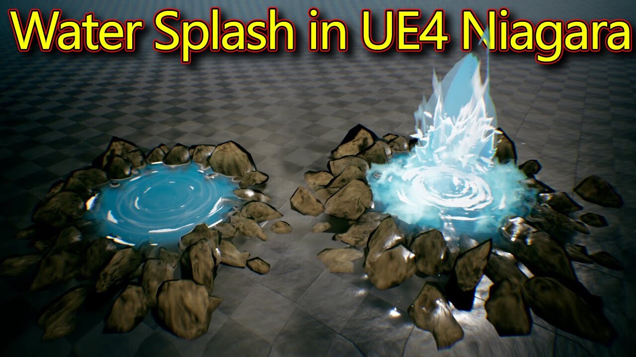 ArtStation - Water Splash | Unreal Engine Niagara Tutorials | UE4 Niagara Water Splash