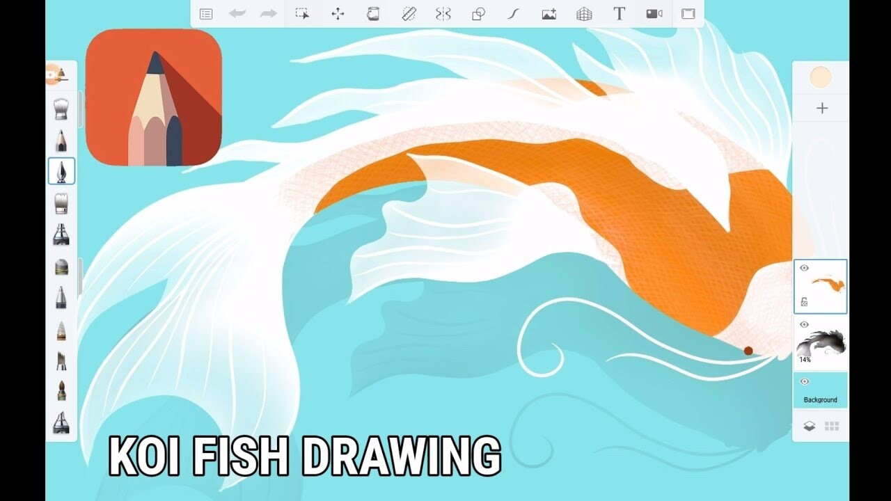 ArtStation - drawing a beautiful koi fish | step by step | tutorial