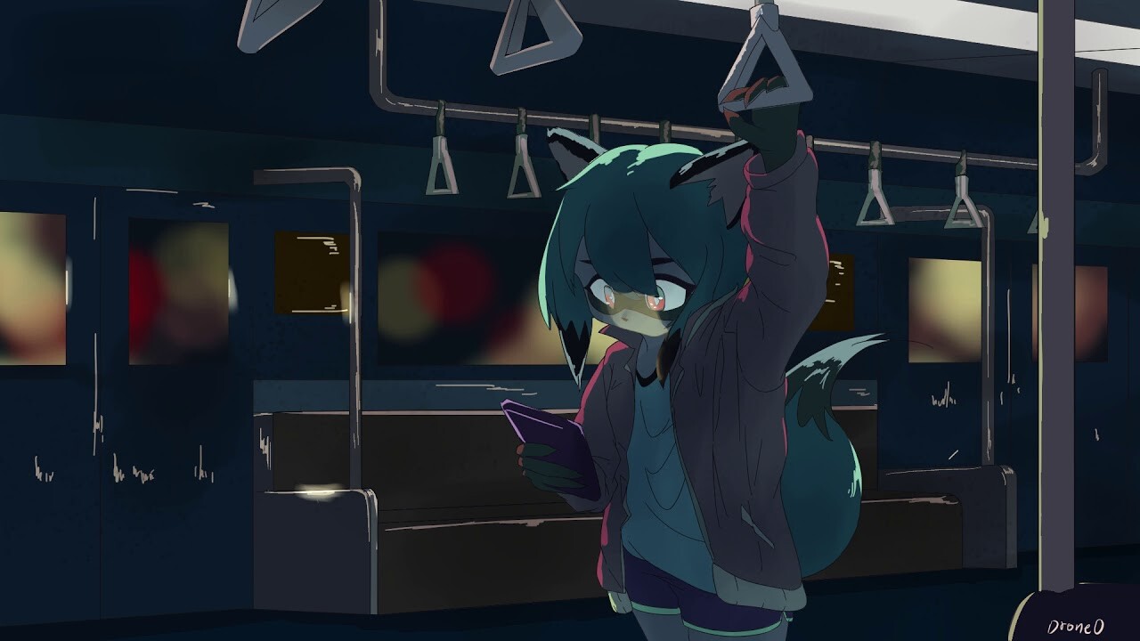 ArtStation - Michiru in the train