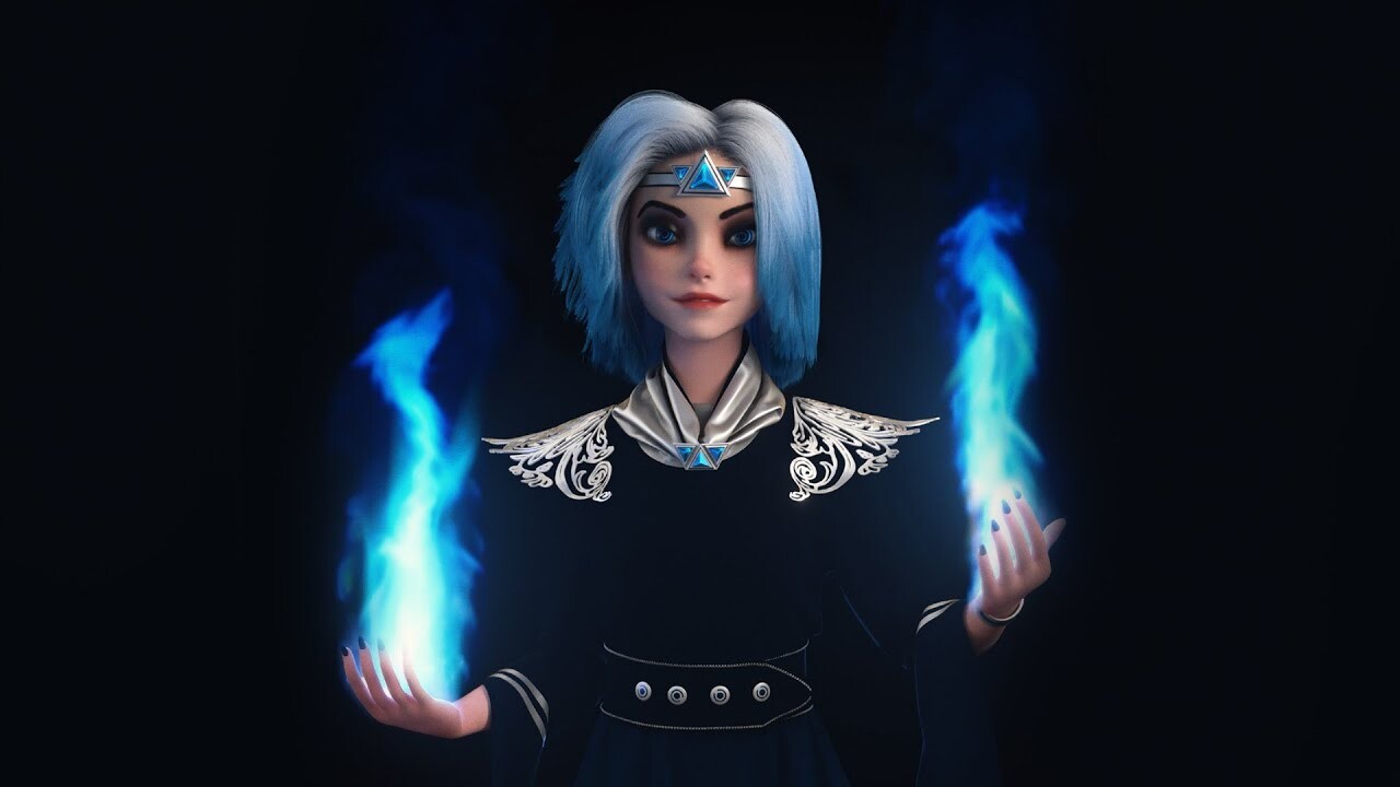 ArtStation - The blue fire - 3d character