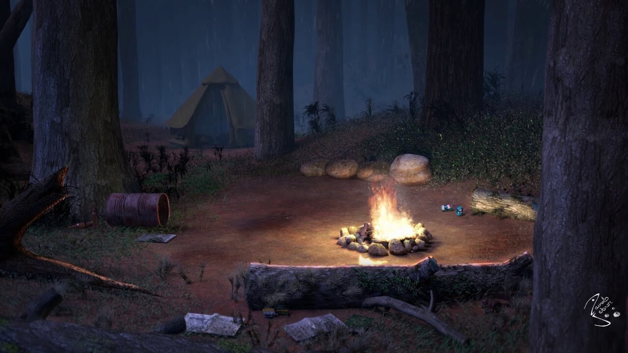 ArtStation - Camping Scene
