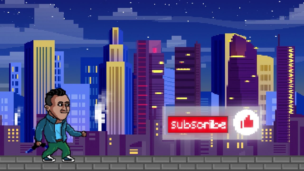 ArtStation - YouTube like and subscribe Pixel art Intro