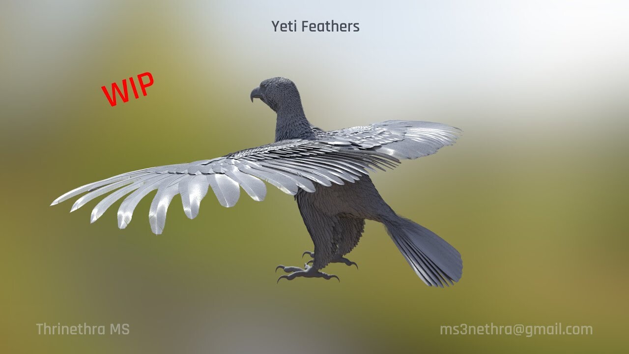 ArtStation - Eagle | Yeti Feathers | Grooming | Maya