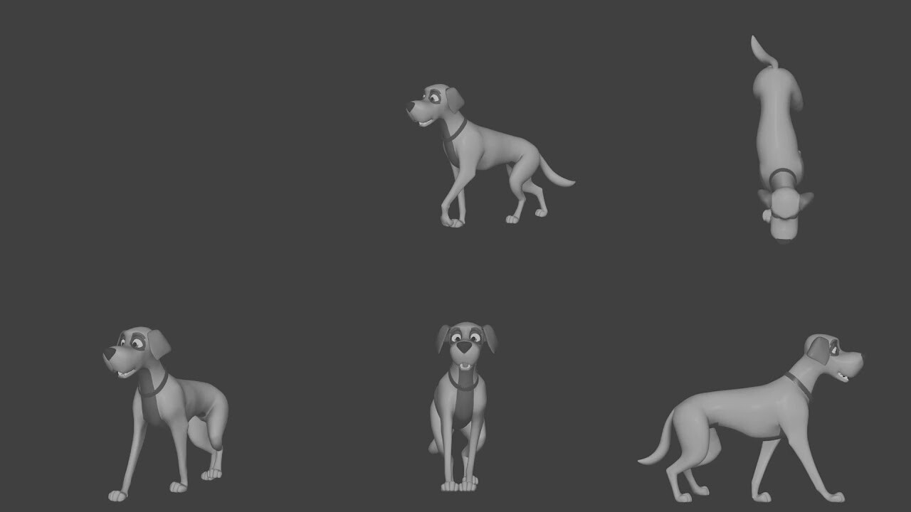 ArtStation - Dog walk cycle