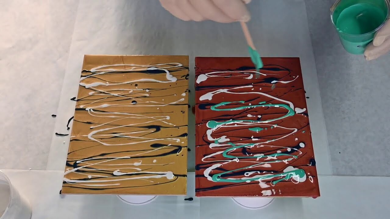 ArtStation - Double dip ~ Simple acrylic pour painting ~ Beginners fluid art