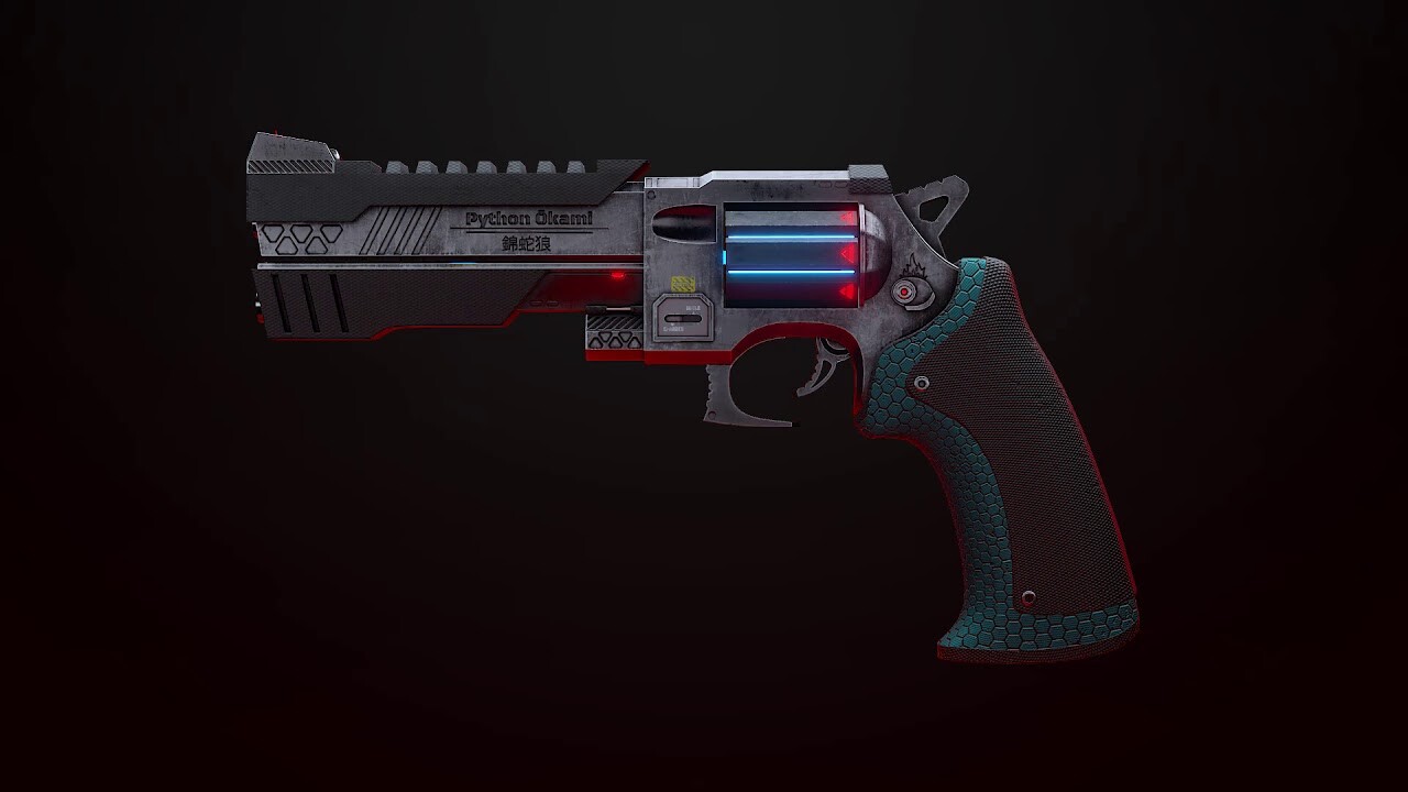 ArtStation - Cyberpunk Revolver - Python Okami