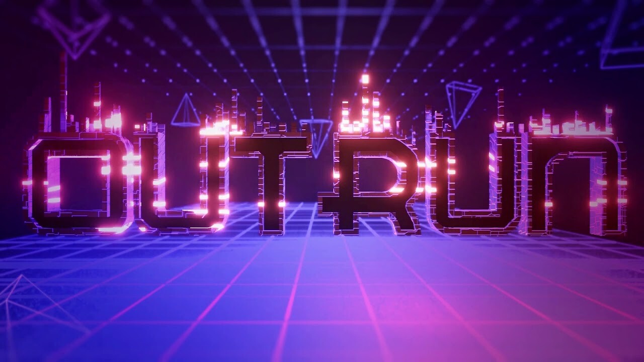 ArtStation - "Outrun" Animated Retrowave Music Cover Artwork