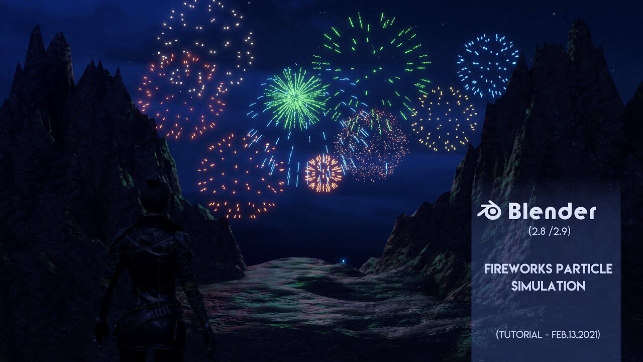 ArtStation - Blender | Easy Fireworks Particle Simulation| 4K PREVIEW