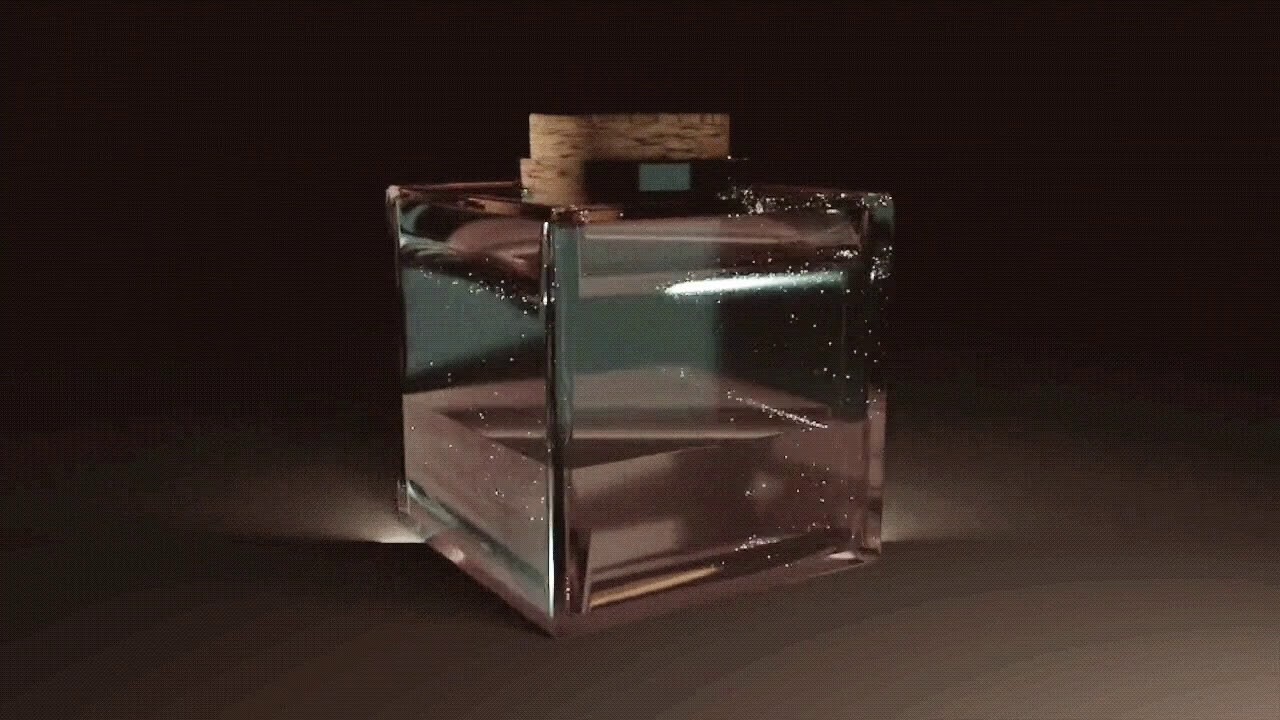 ArtStation - Glass bottel 3D Render Maya