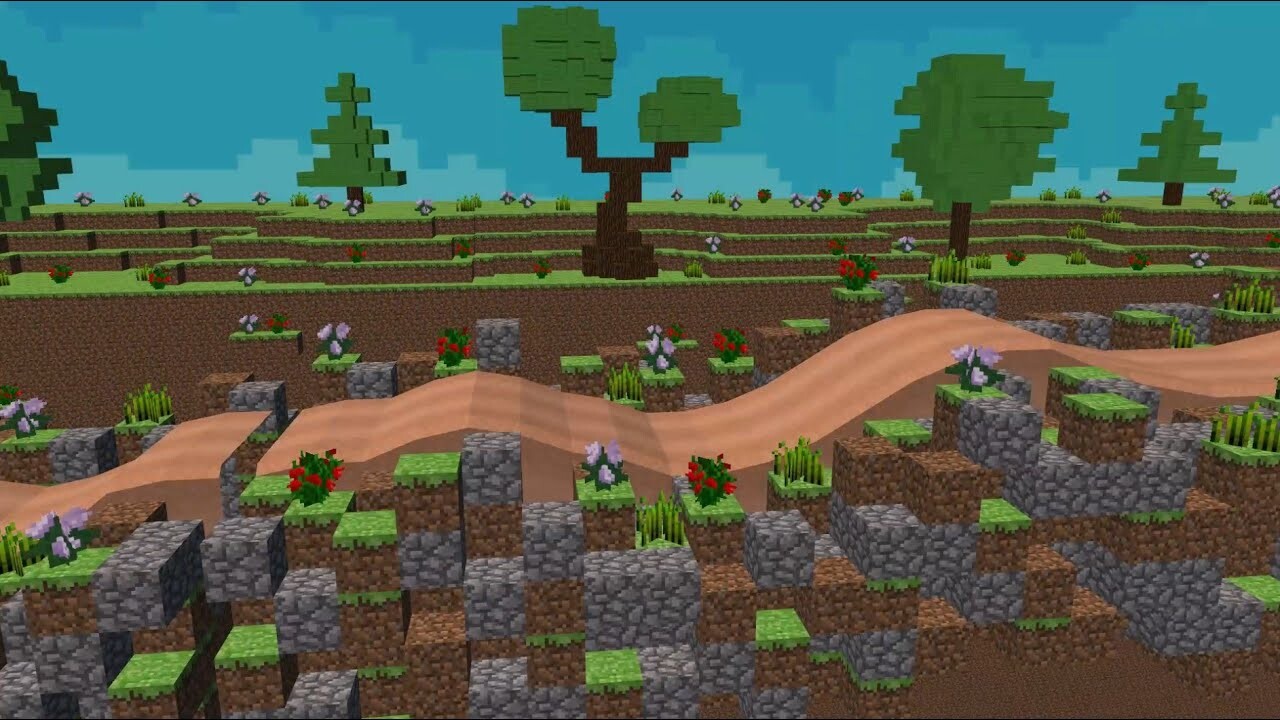 ArtStation - Blocky Roads (Game Environment)