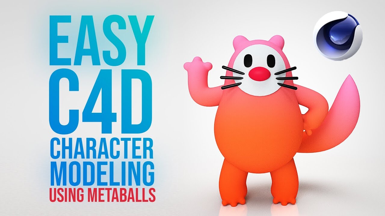 ArtStation - Cat modeled in Cinema 4D using metaballs