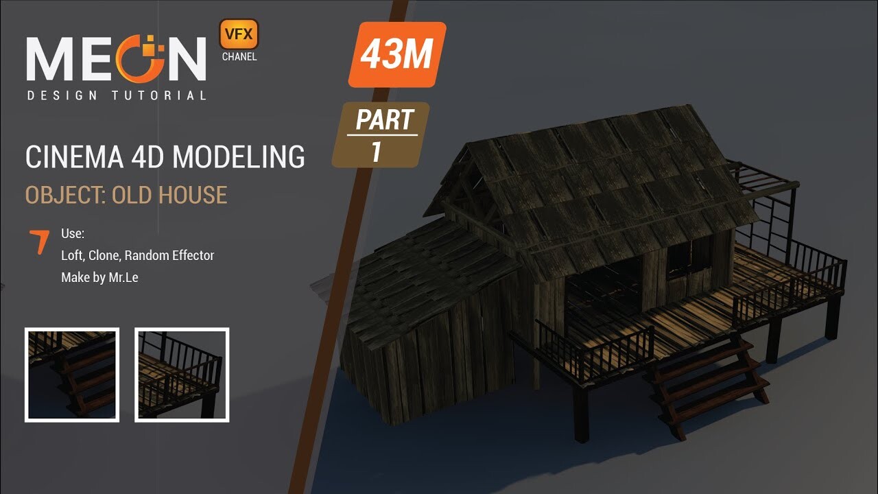 ArtStation - CINEMA 4D Modeling Old House Tutorial Part 1